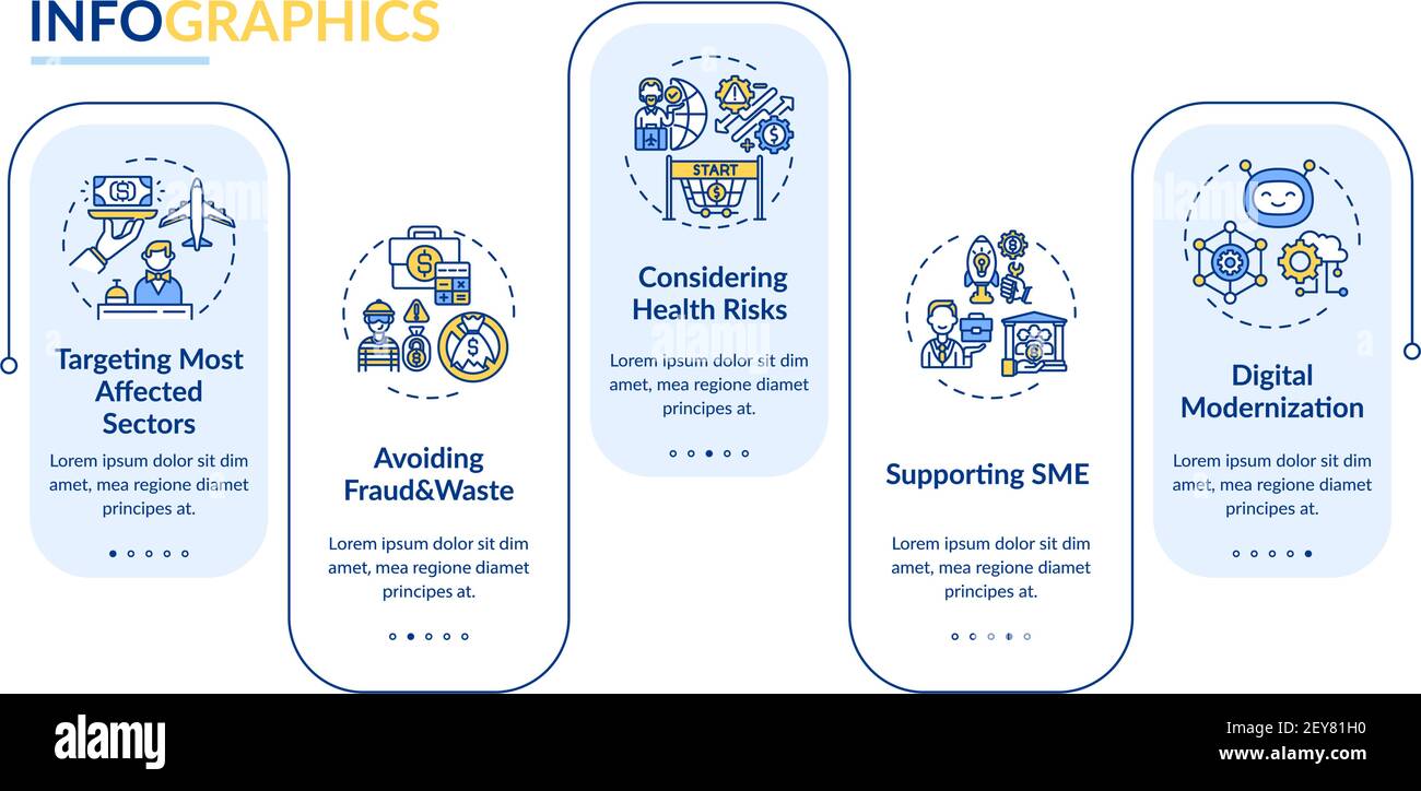 Businesses and increasing spending vector infographic template Stock ...