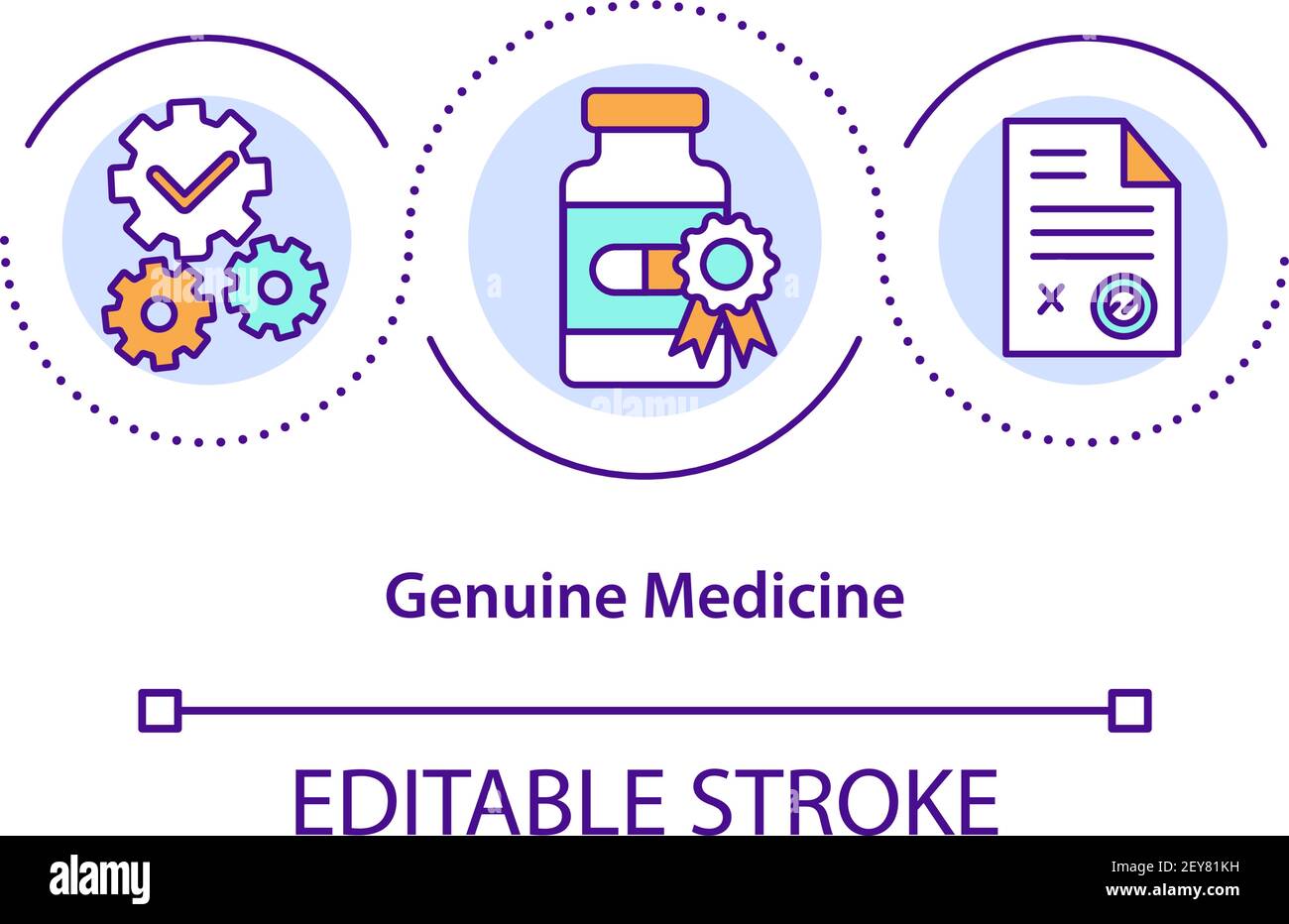 Genuine medicine concept icon Stock Vector Image & Art - Alamy
