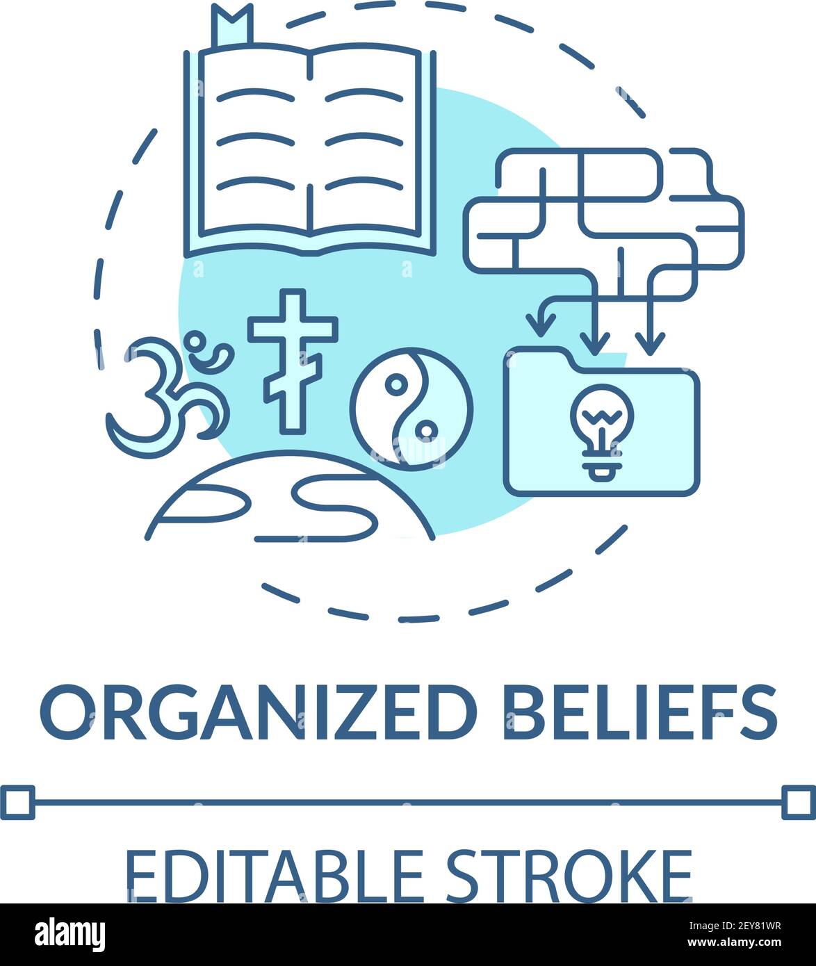 World beliefs Stock Vector Images - Alamy