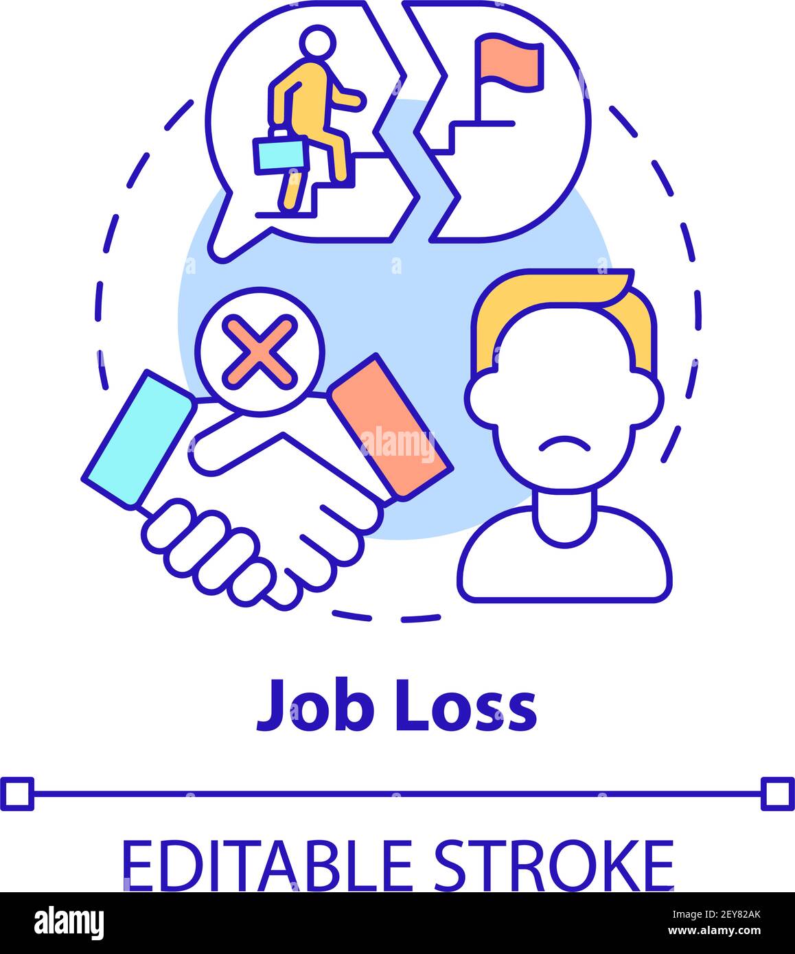 Job loss concept icon Stock Vector Image & Art - Alamy