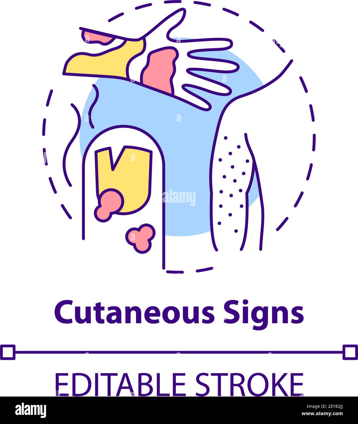 Cutaneous signs concept icon Stock Vector Image & Art - Alamy