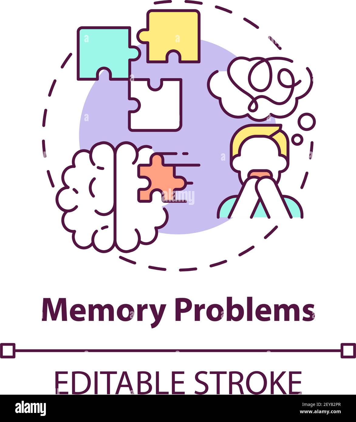 Memory problems concept icon Stock Vector Image & Art - Alamy