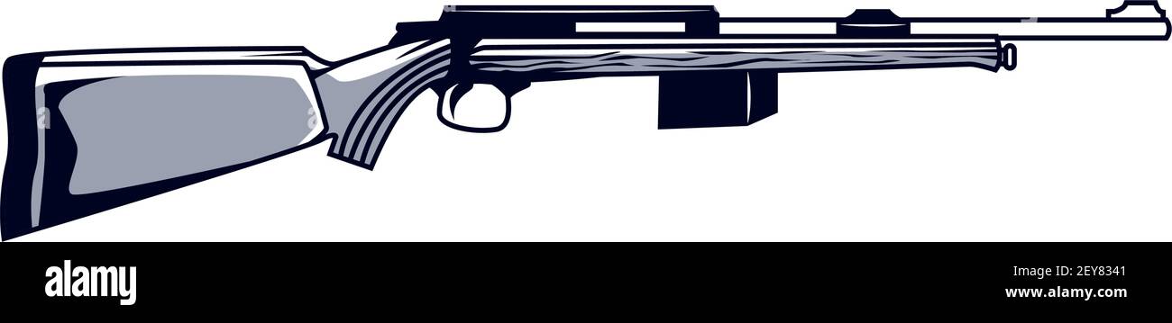 weapon rifle drawn Stock Vector Image & Art - Alamy