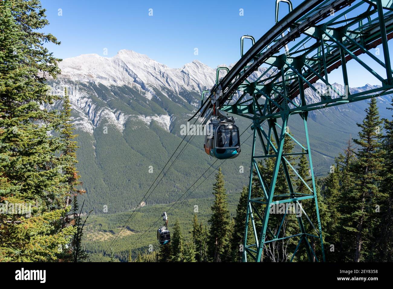 Take the Banff Gondola cable car in summer time. Banff National Park ...