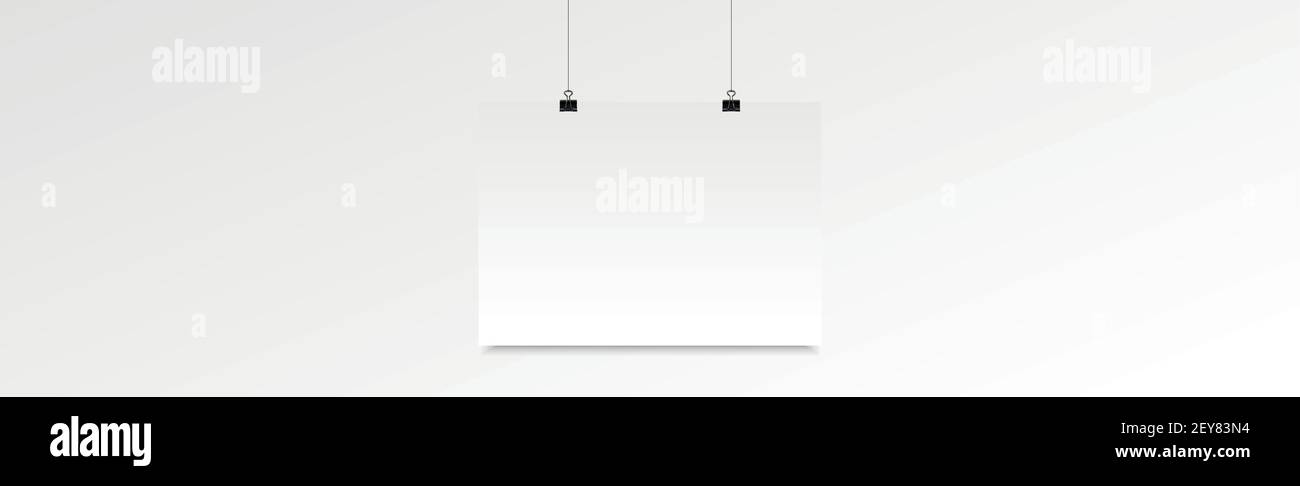 Big White Banner Background Template - illustration Stock Vector Image ...