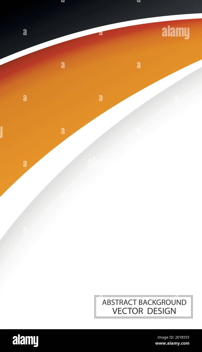 Abstract web template black and orange lines on white background ...
