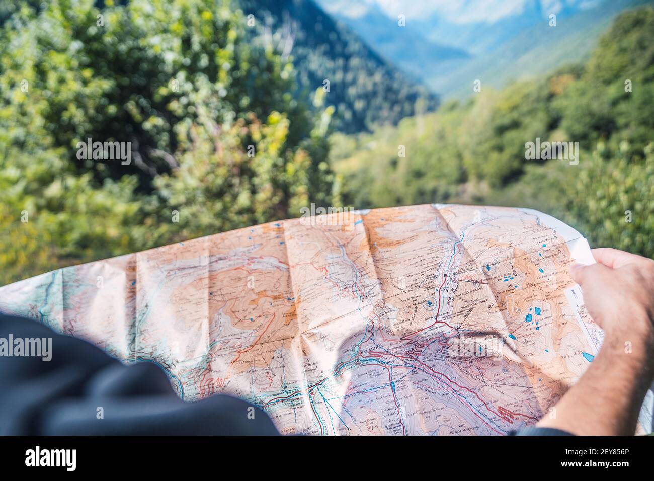 Mountain climbing route map hi-res stock photography and images - Alamy