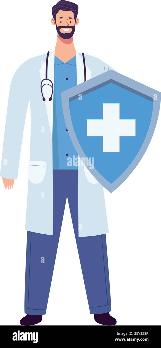 Doctor hospital guard Stock Vector Images - Alamy