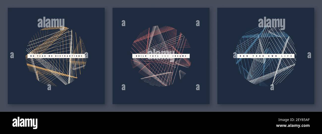 Set of geometric mens t-shirt designs, graphic prints, vector ...