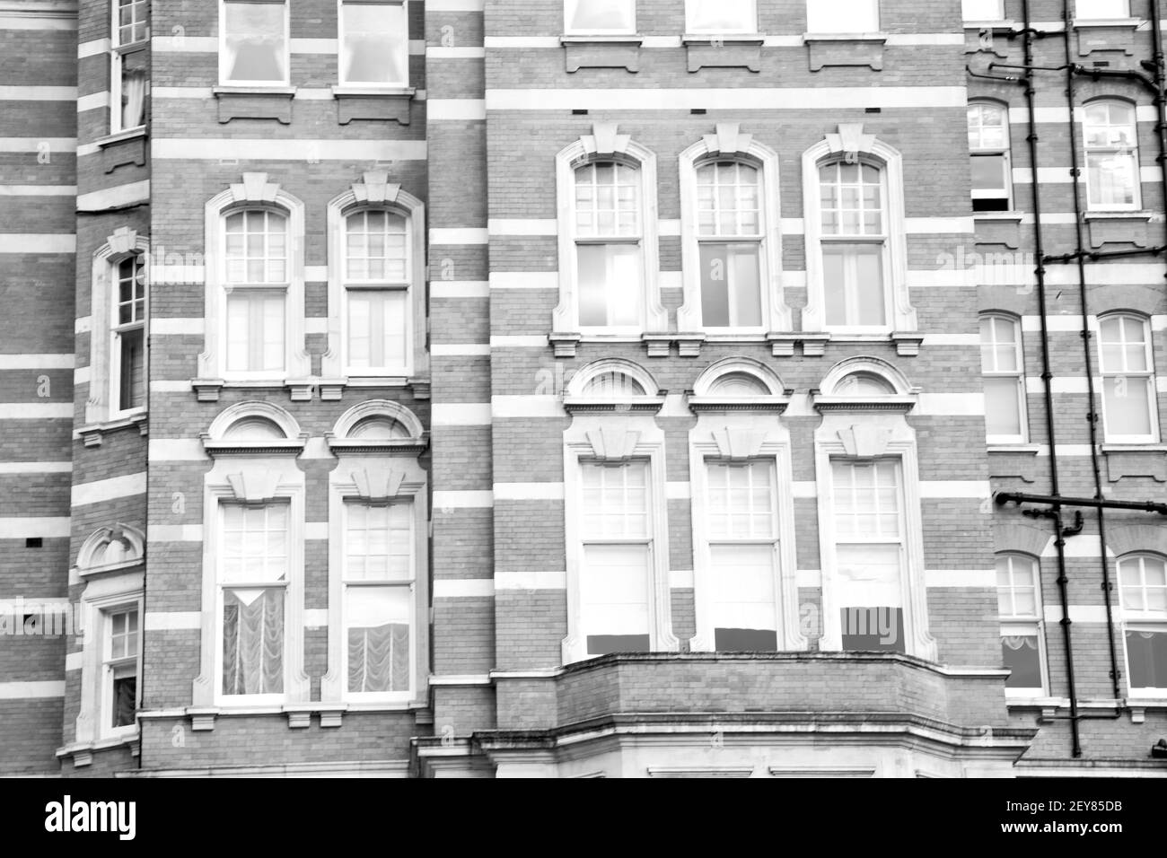 Window in europe london old red brick wall and historical Stock Photo ...