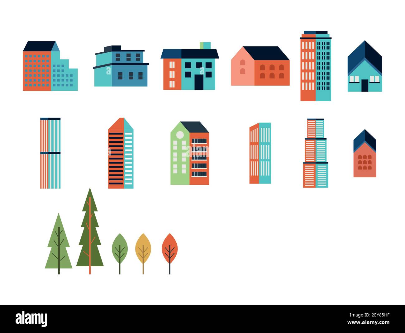 buildings and trees Stock Vector Image & Art - Alamy