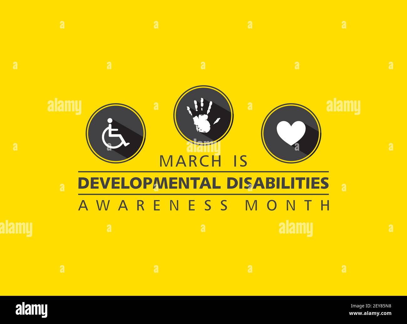 Vector illustration of Developmental Disabilities Awareness Month ...