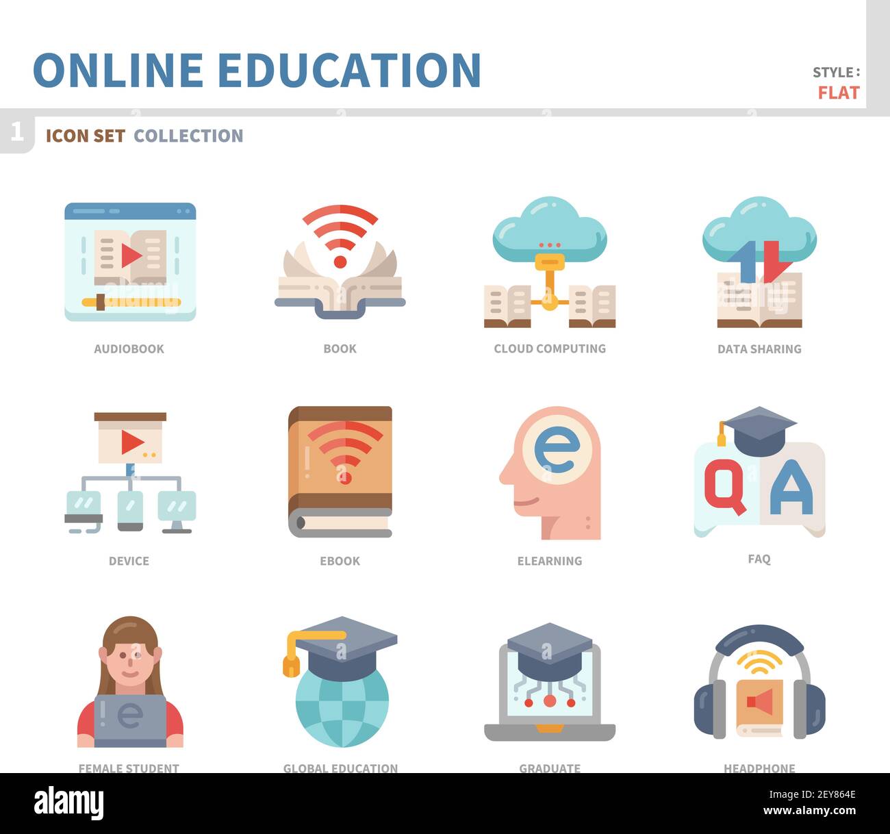 Communication learning color icon Stock Vector Images - Alamy