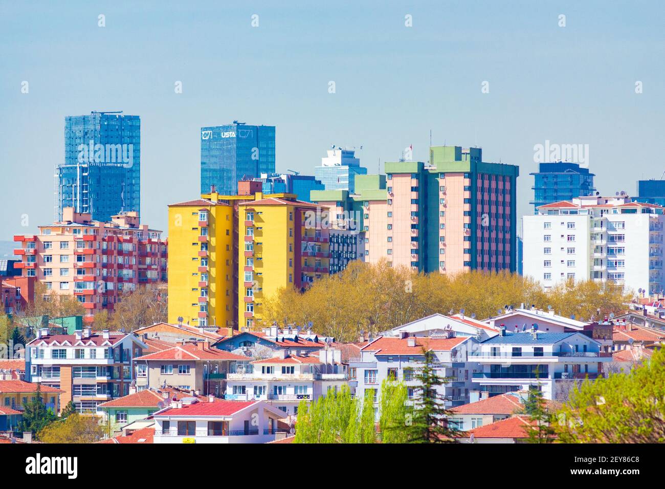 Scenic view of Ankara, Turkey’s cosmopolitan capital in central ...
