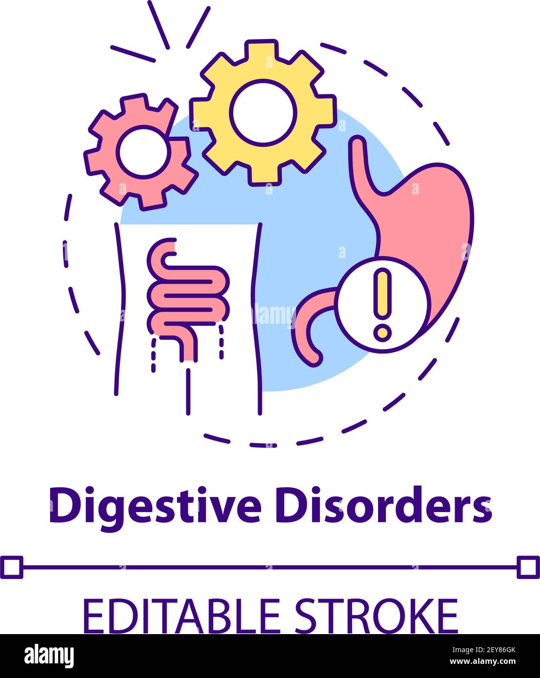 Digestive disorders concept icon Stock Vector Image & Art - Alamy