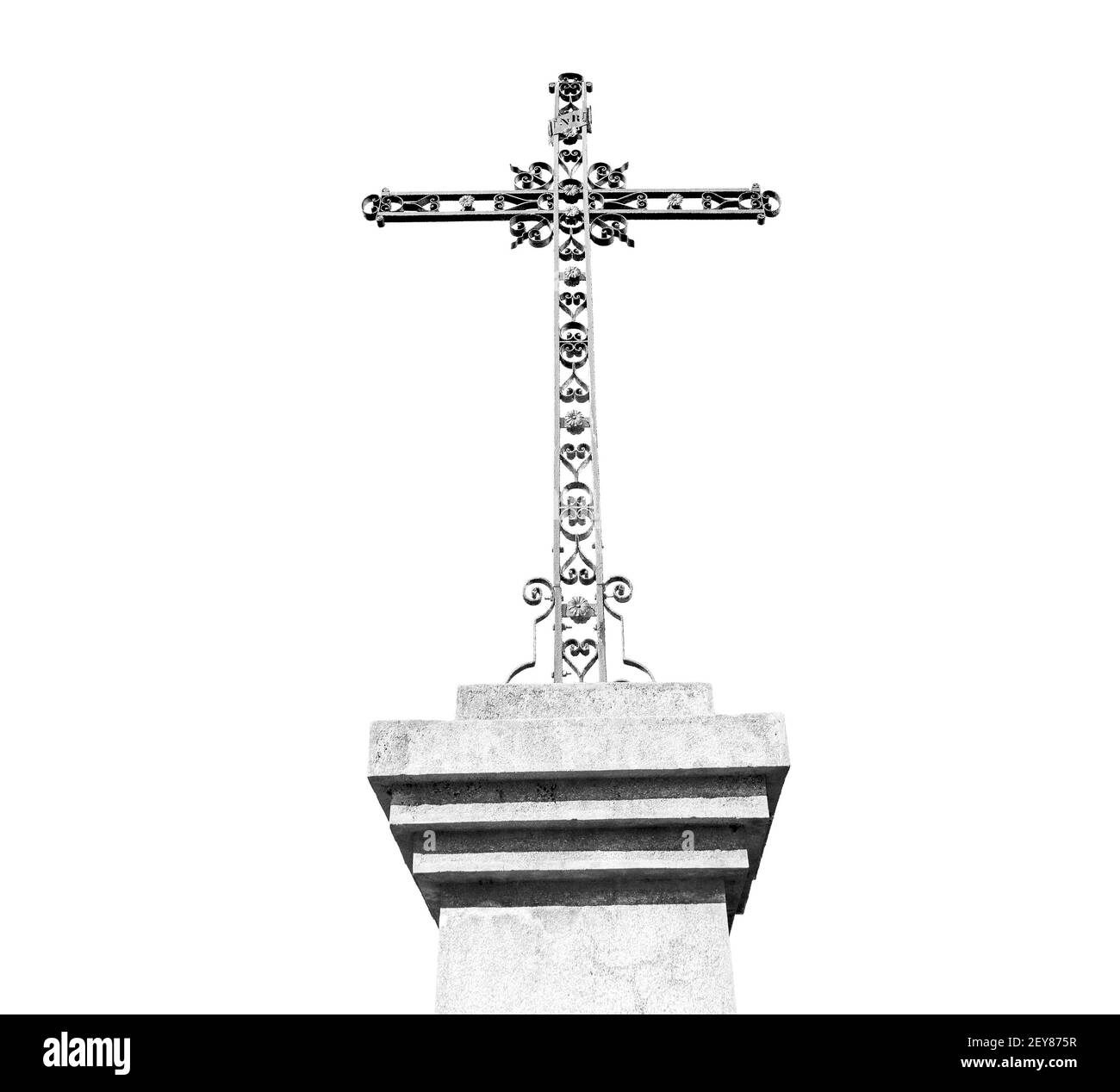 Catholic abstract sacred cross in italy europe and the sky background ...