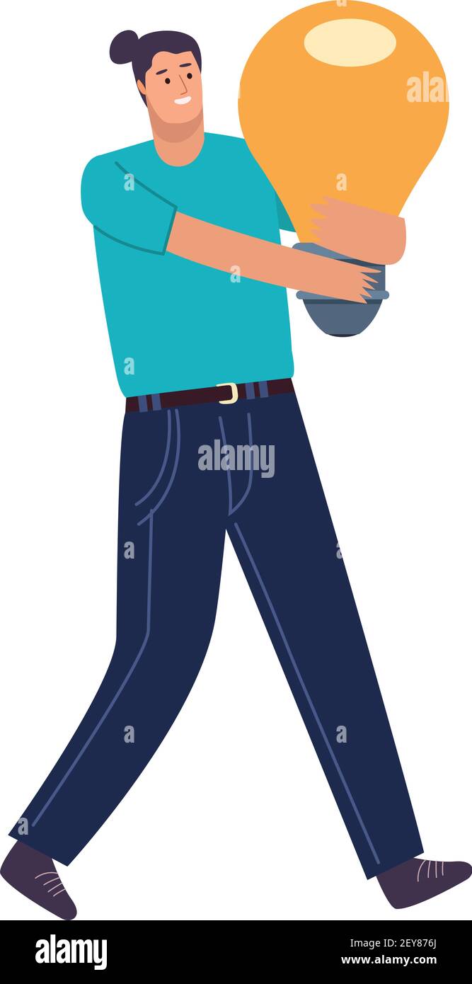 Businessman bulb avatar character hi-res stock photography and images ...