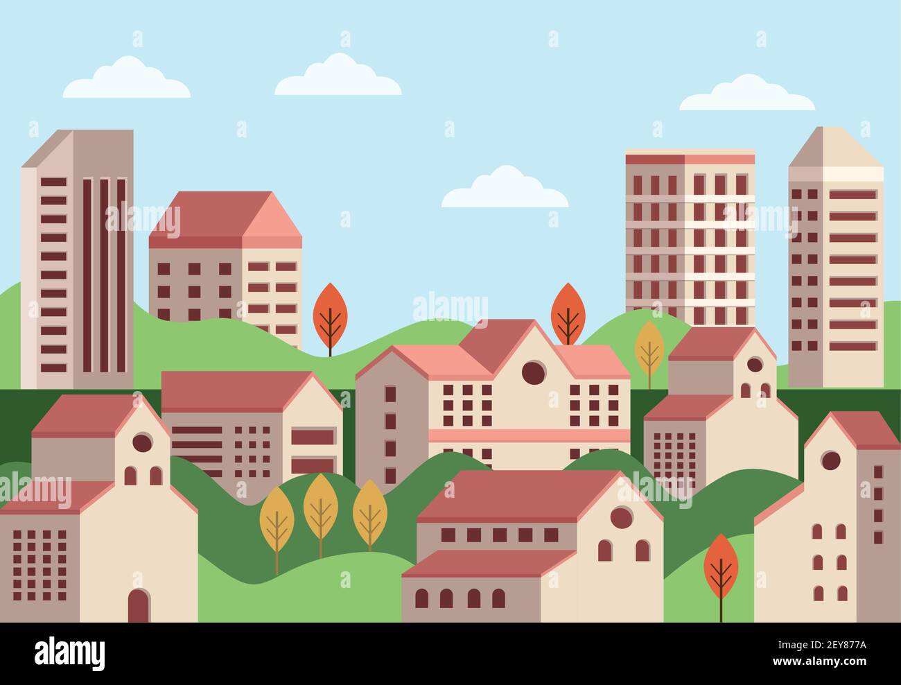 buildings cityscape scene Stock Vector Image & Art - Alamy