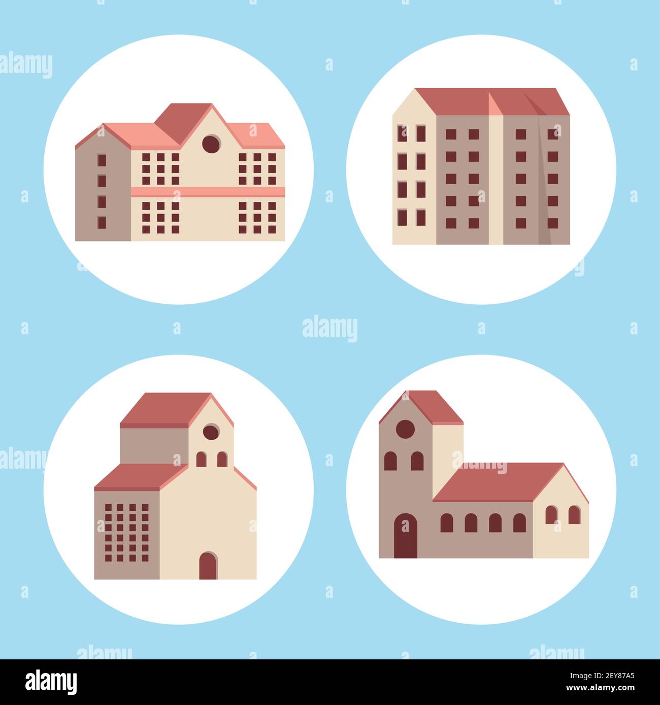 Four story tower Stock Vector Images - Alamy