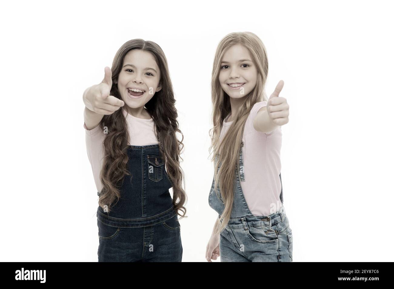 Sisterly relationship. Sisterhood happiness. Girls confident sisters ...