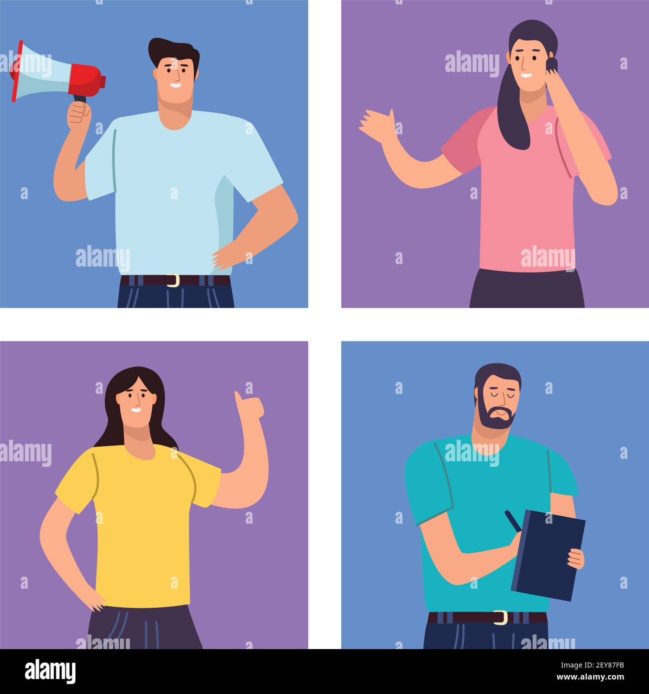 Young businessman checklist clipboard Stock Vector Images - Alamy