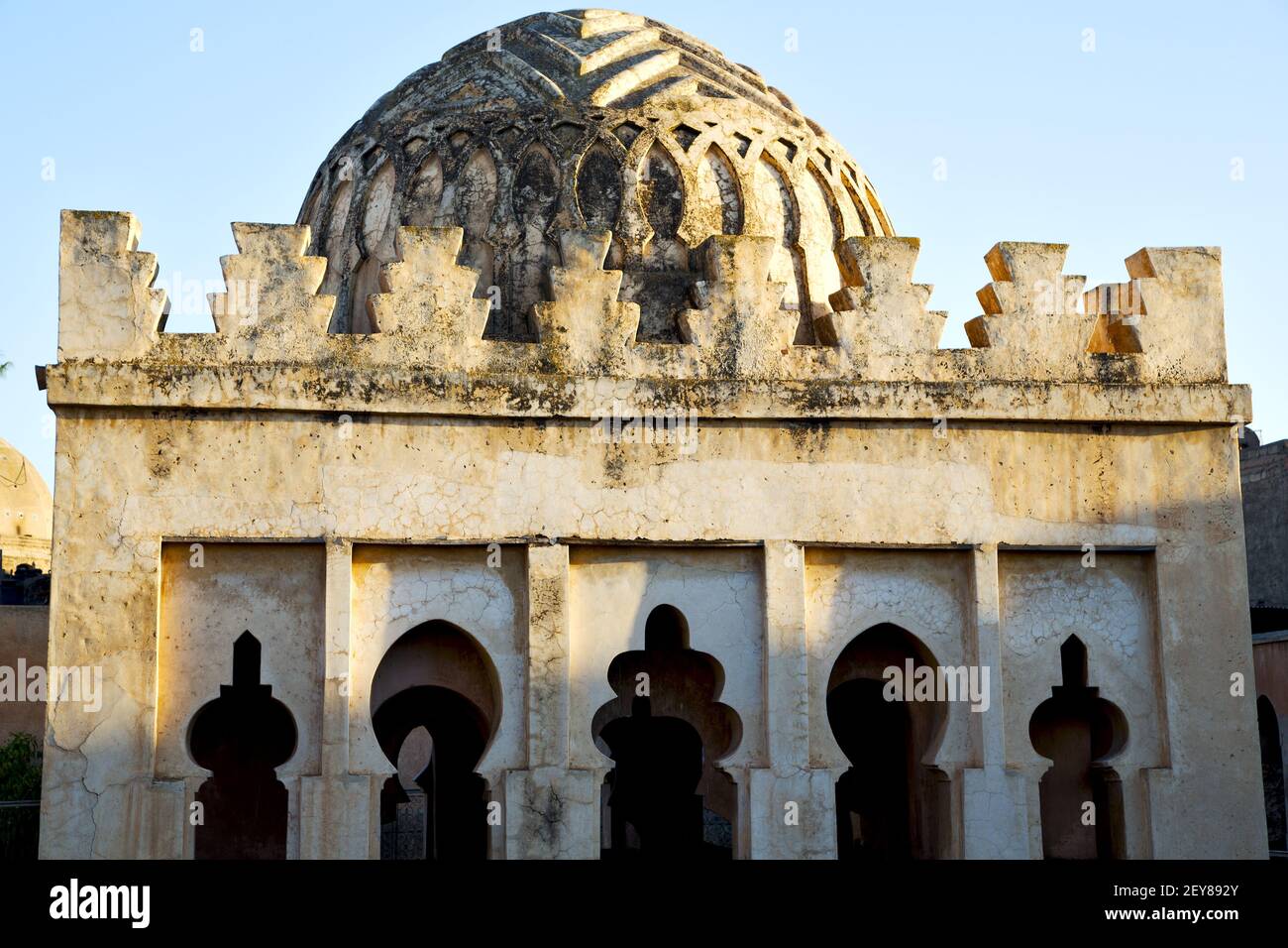 Dome old ruin in construction africa morocco tower Stock Photo - Alamy
