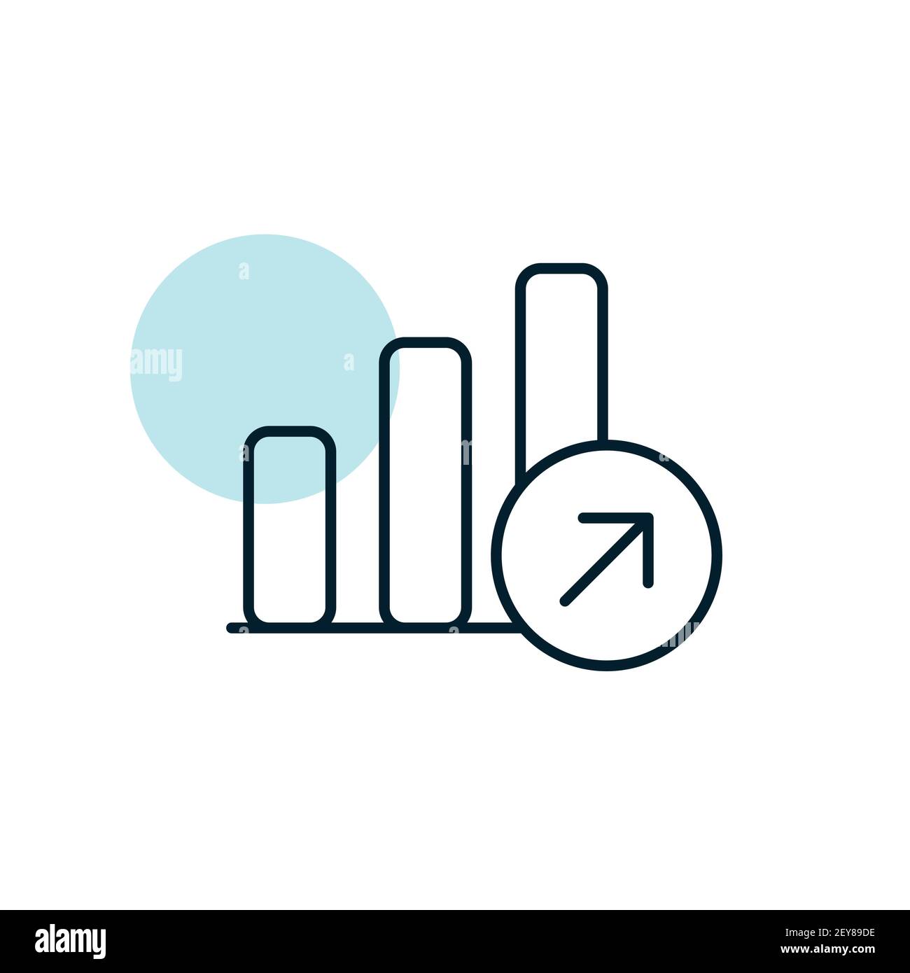 Growth graph outline icon. Finances sign. Graph symbol for your web ...