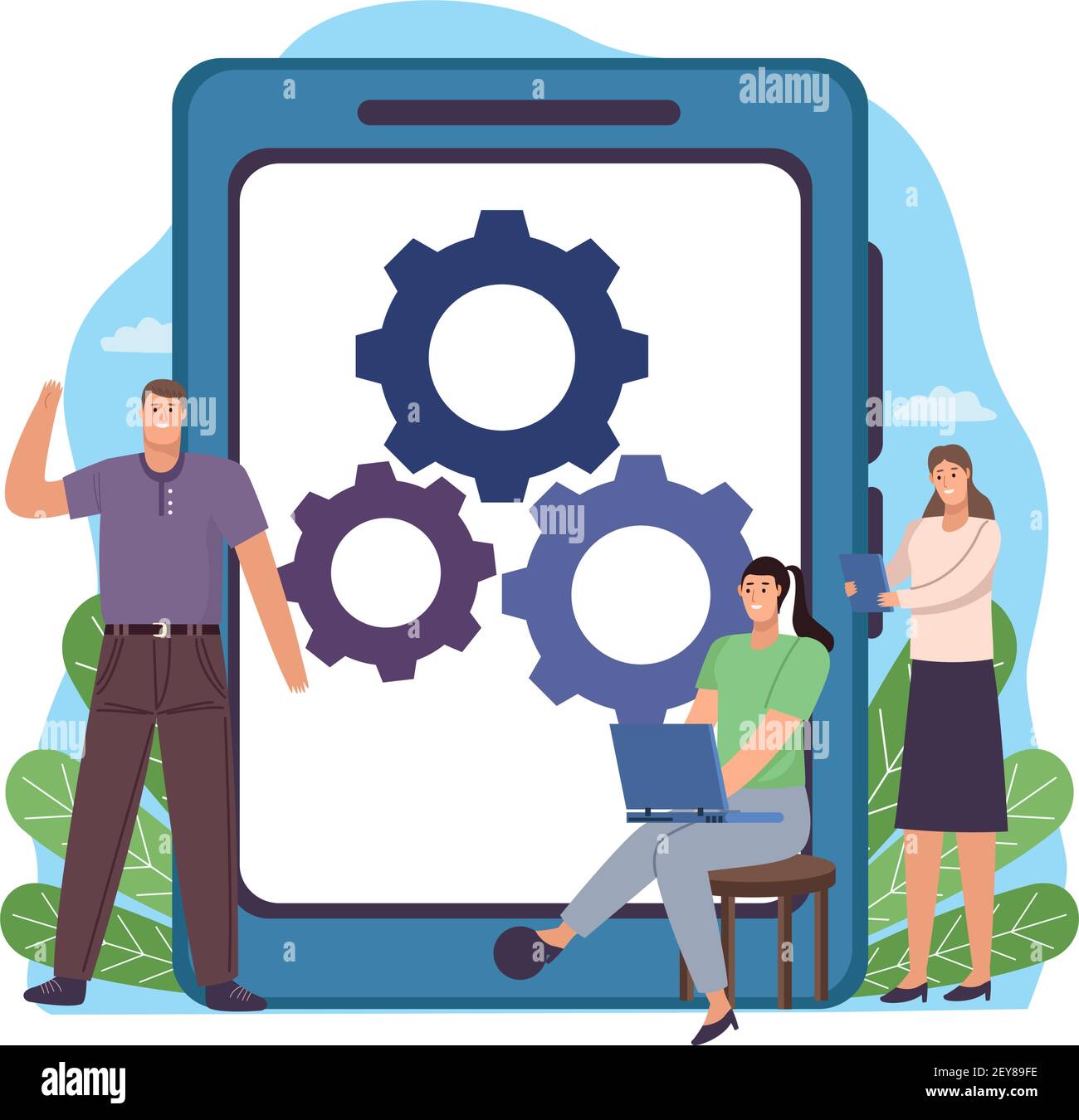 Business persons laptop Stock Vector Images - Alamy