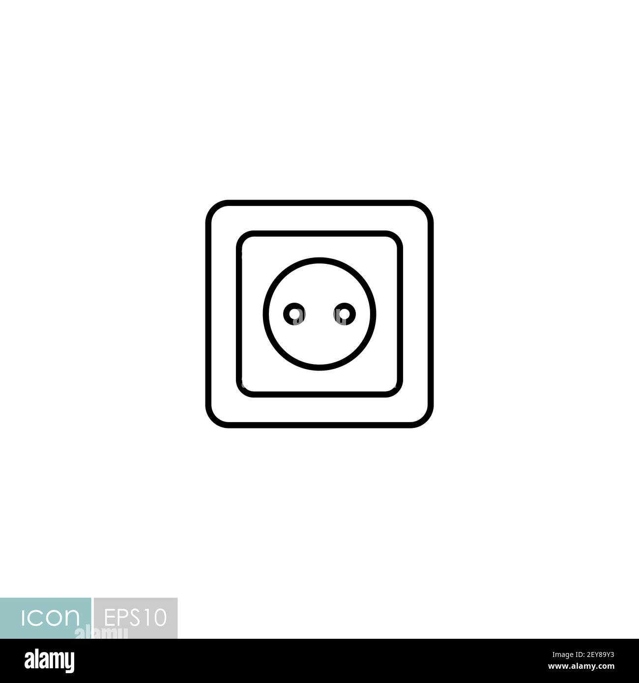 Electric outlet vector flat icon. Construction, repair and building ...
