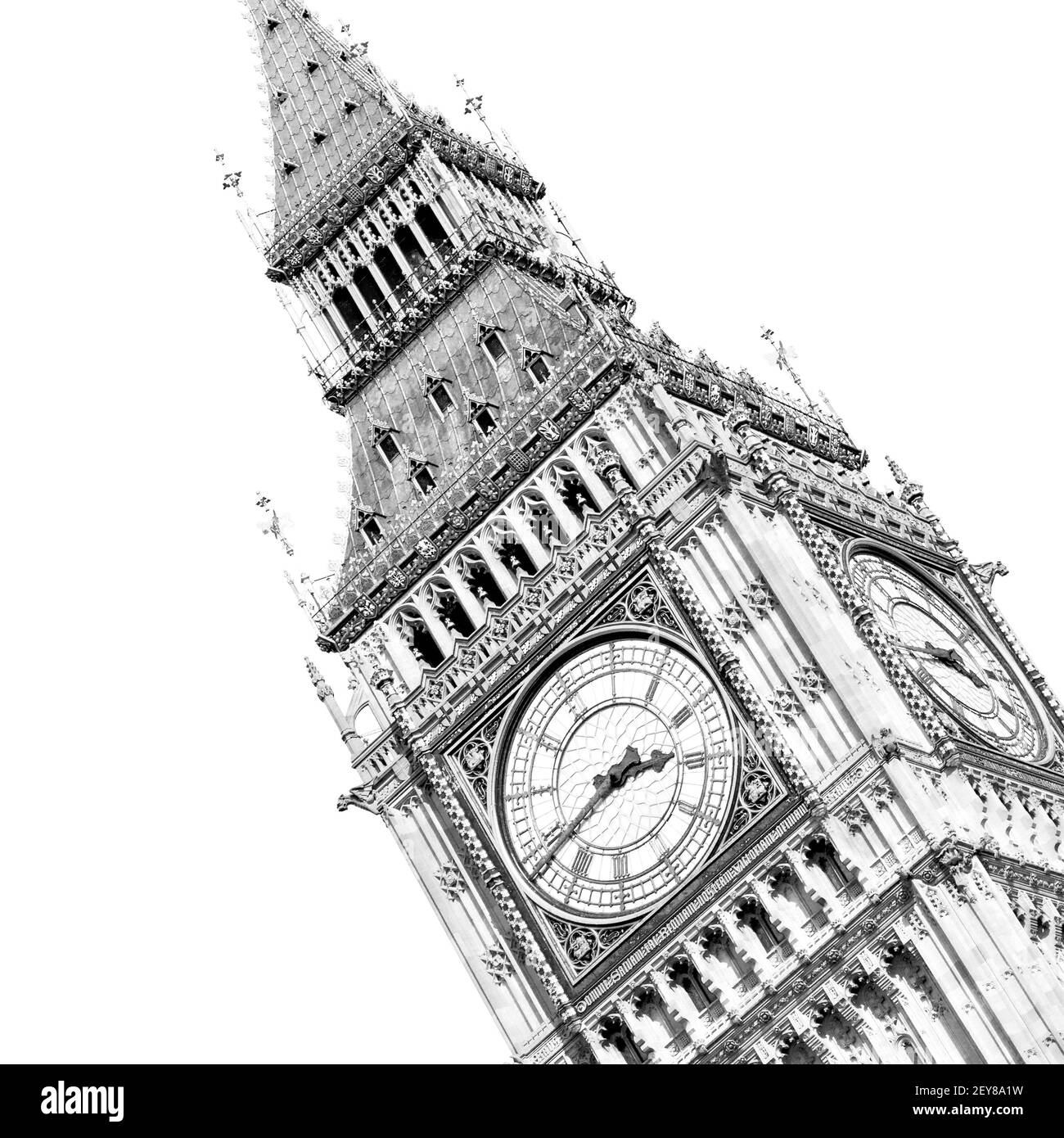 London big ben and historical old construction england aged city Stock ...