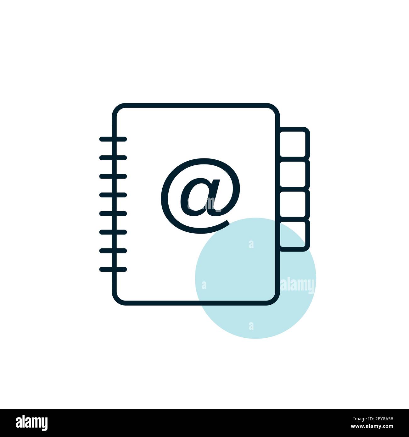 Address Book outline icon. Workspace sign. Graph symbol for your web ...