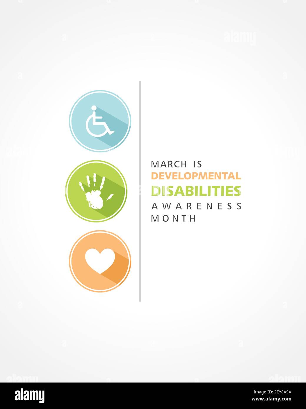 Vector illustration of Developmental Disabilities Awareness Month ...