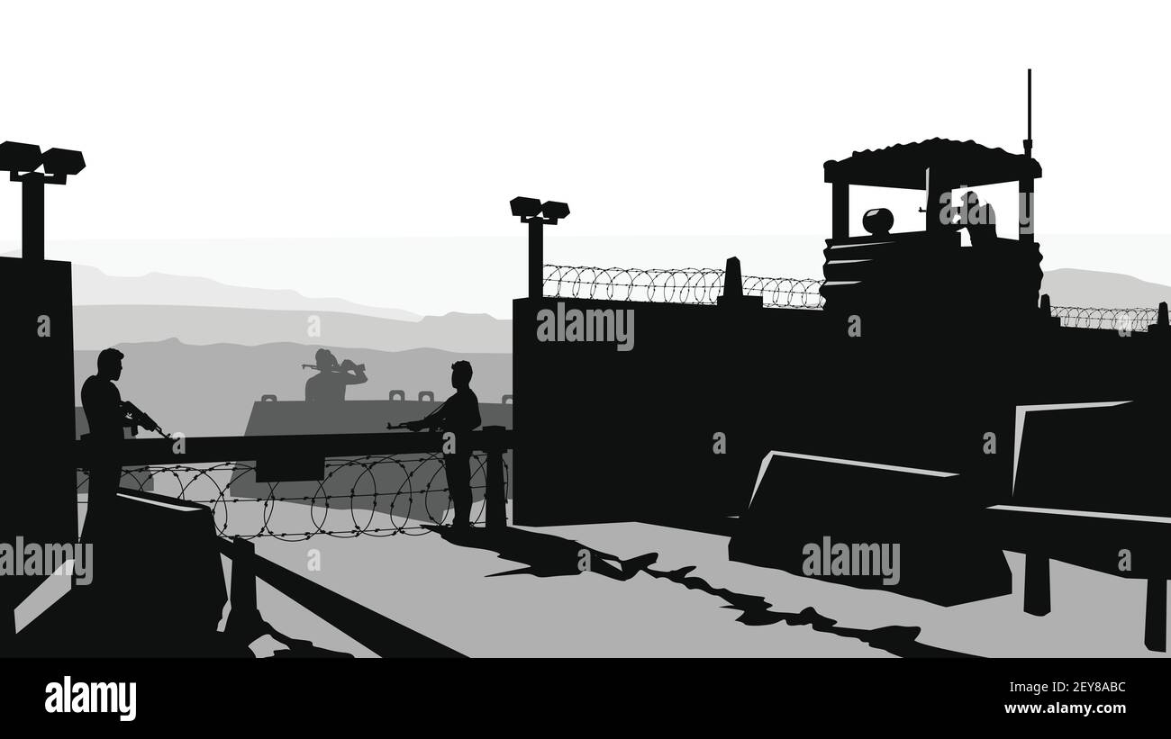 Army military base Stock Vector Images - Alamy