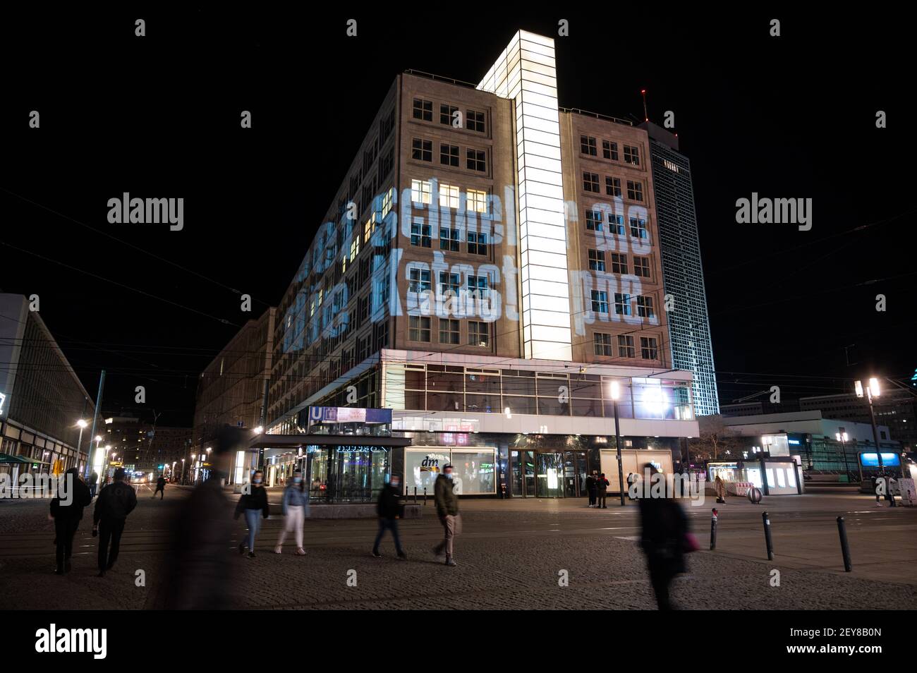 Berlin, Germany. 05th Mar, 2021. In a light installation by Aktion ...