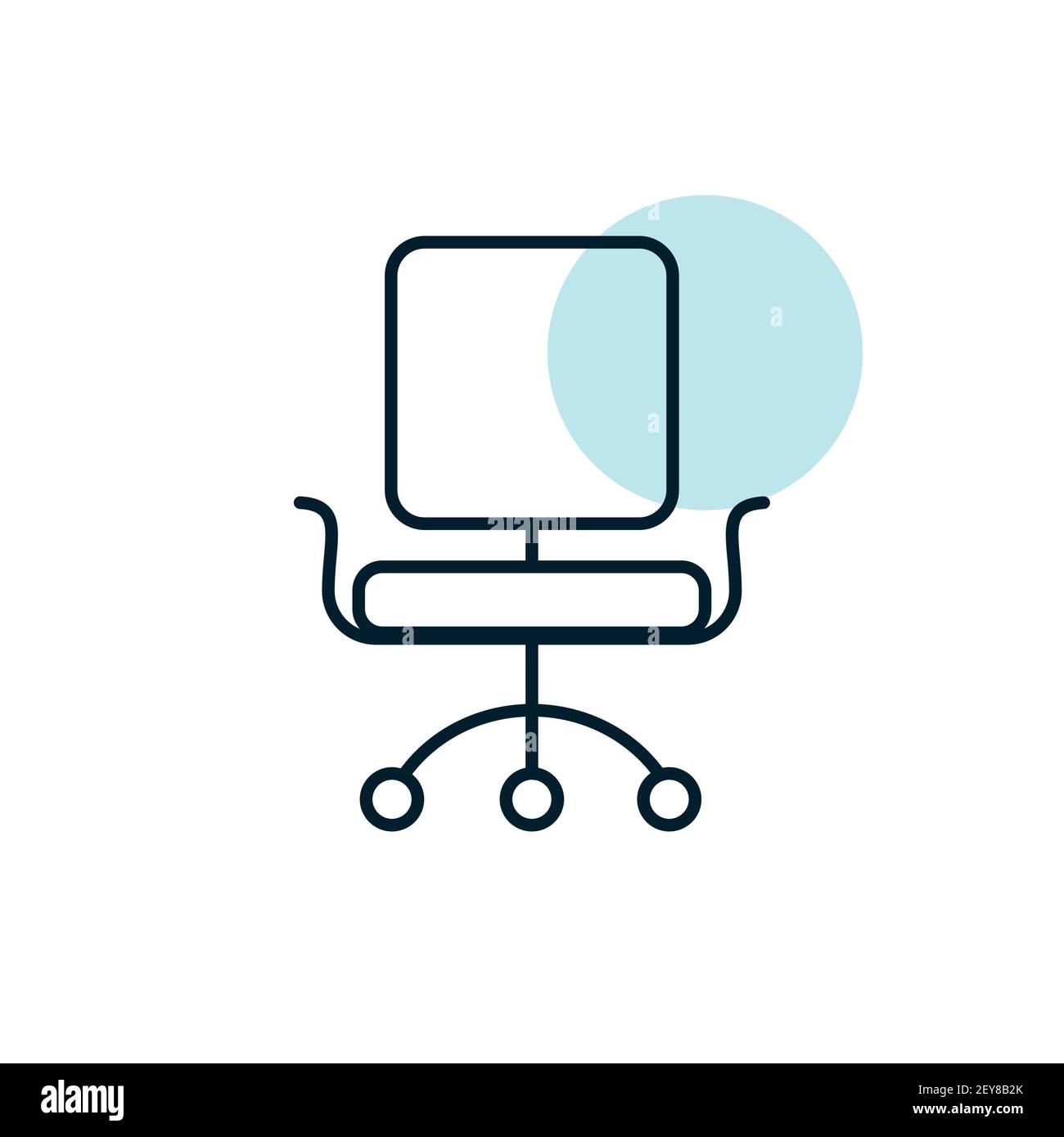 Office Chair outline icon. Business sign. Graph symbol for your web ...