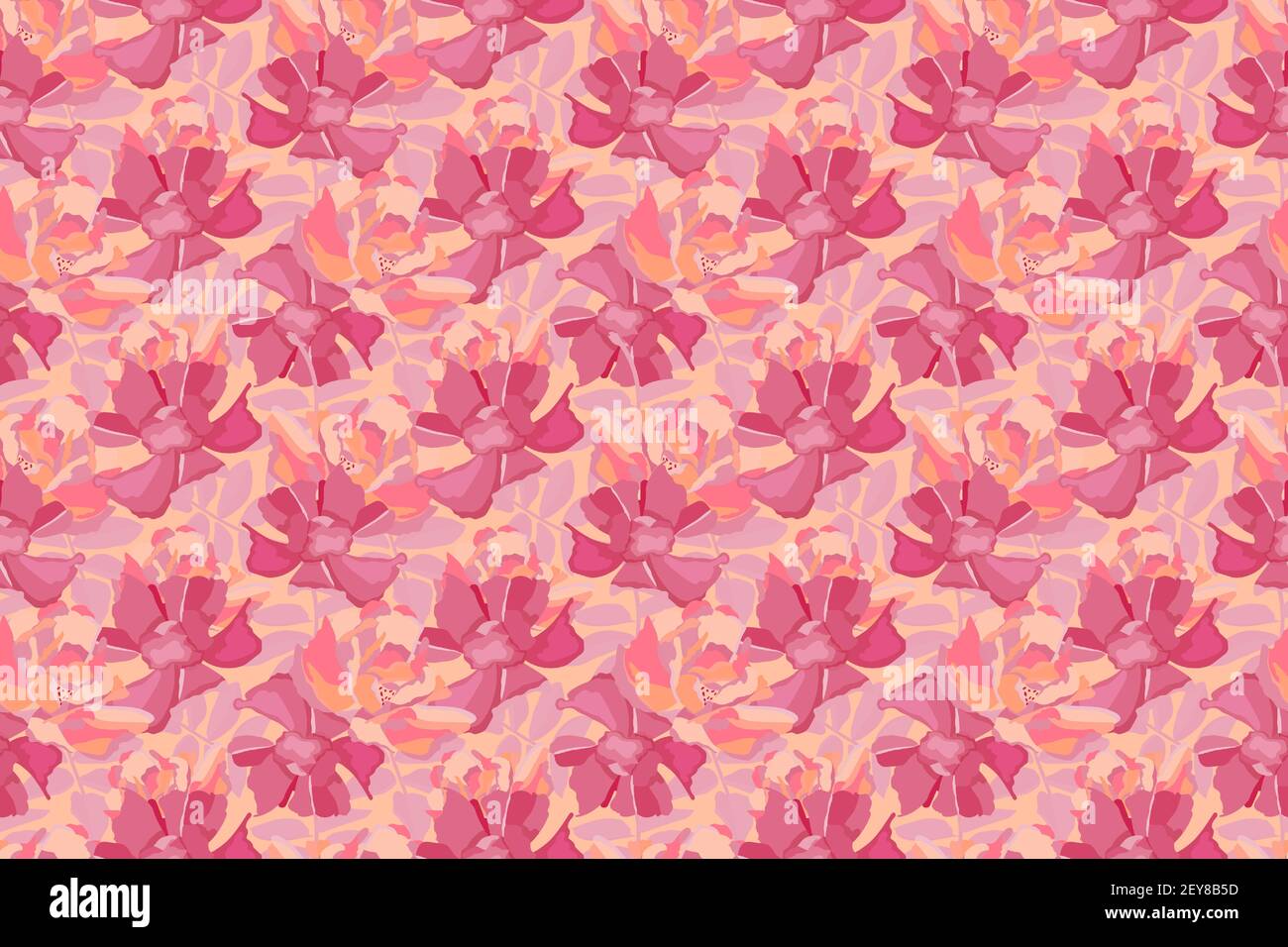 Vector floral seamless pattern. Pink, maroon flowers Stock Vector Image ...