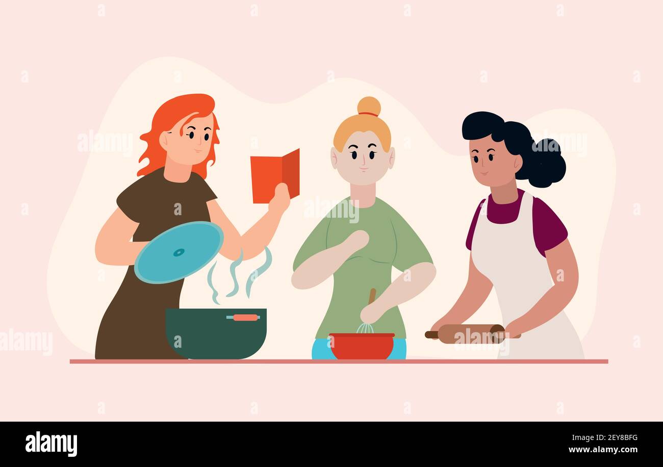 women cooking characters Stock Vector Image & Art - Alamy