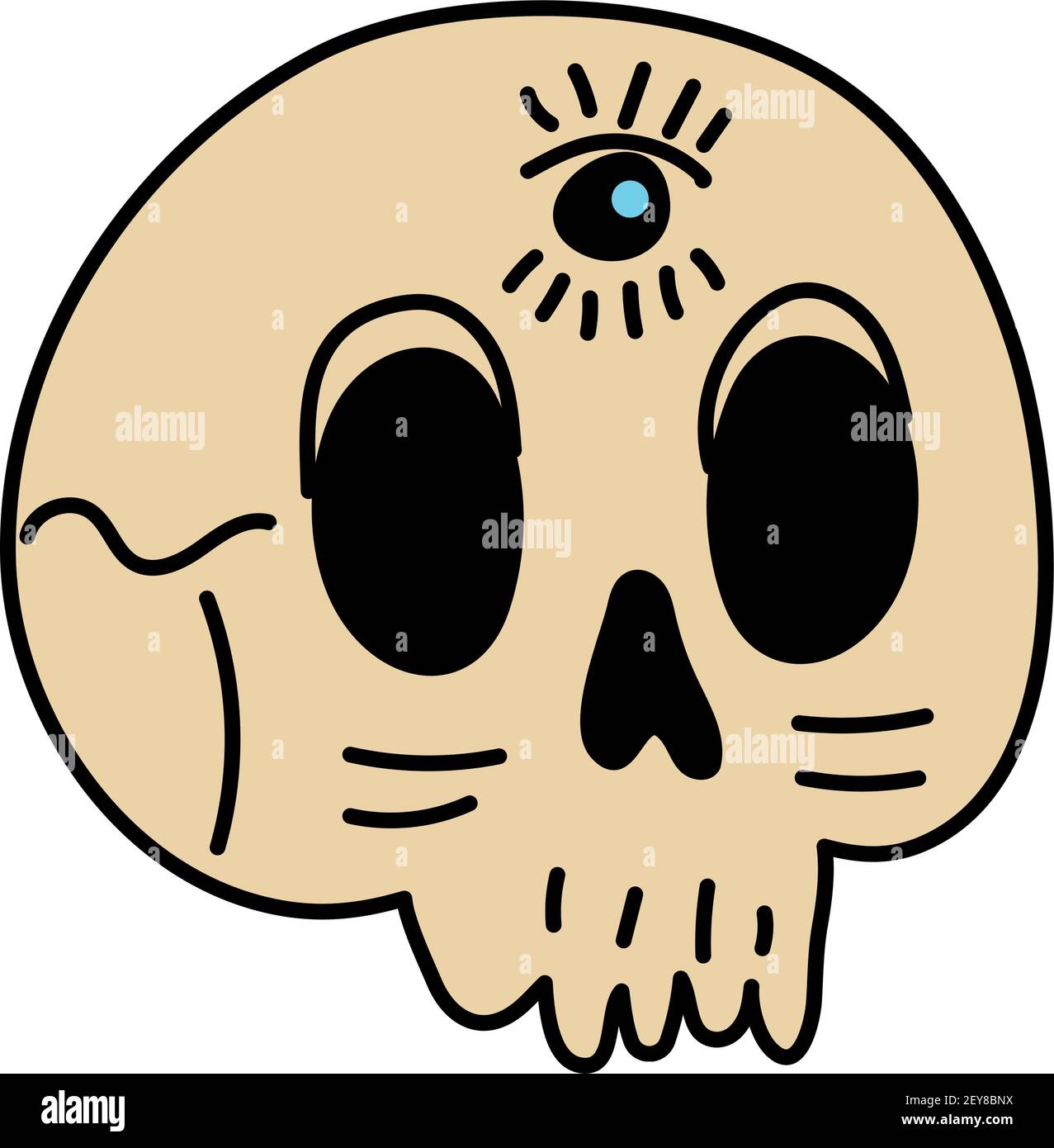 skull with eye Stock Vector Image & Art - Alamy