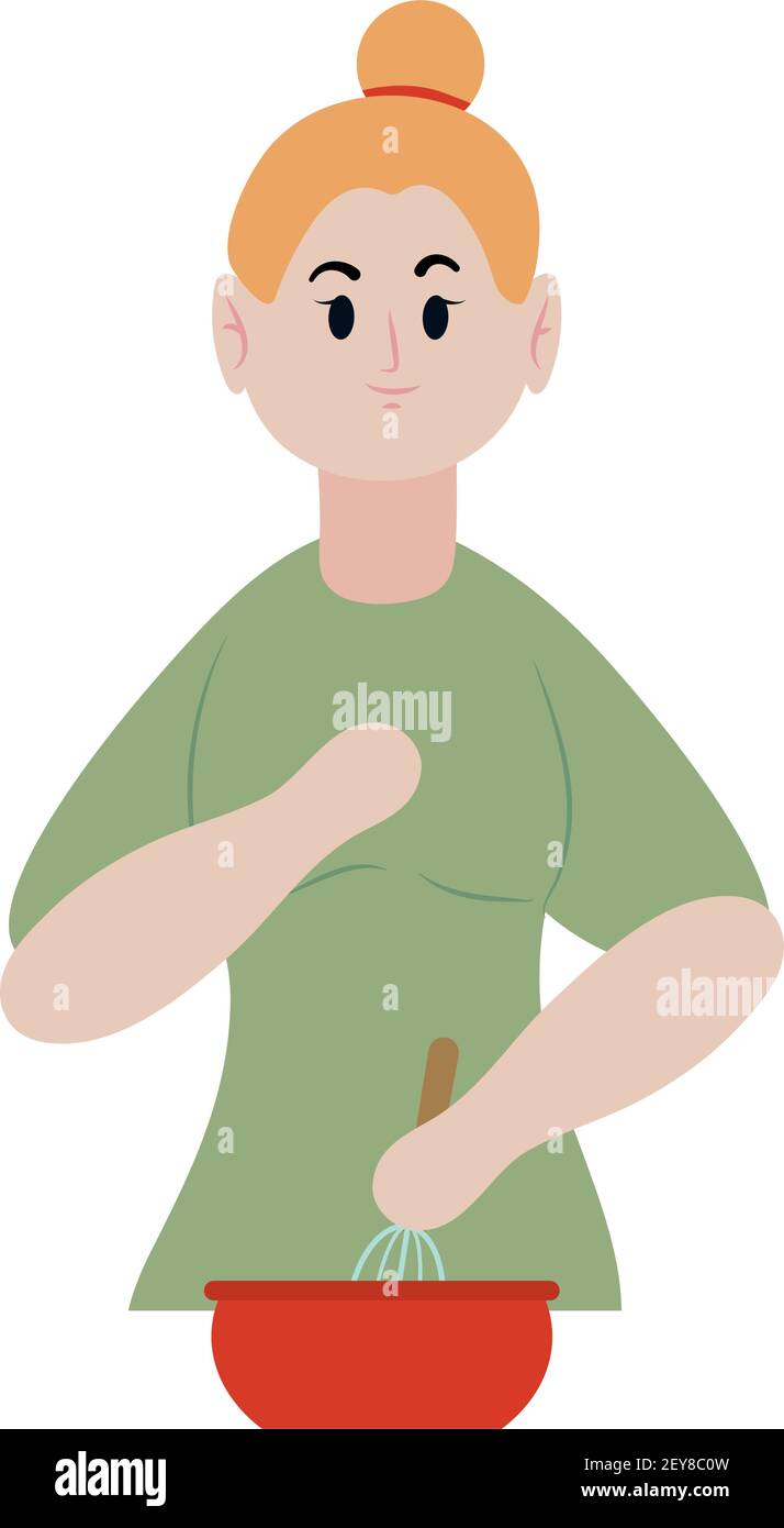 girl cooking character Stock Vector Image & Art - Alamy