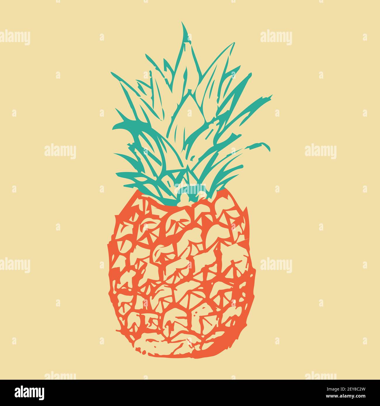 Pineapple sketch food vector Stock Vector Images - Alamy