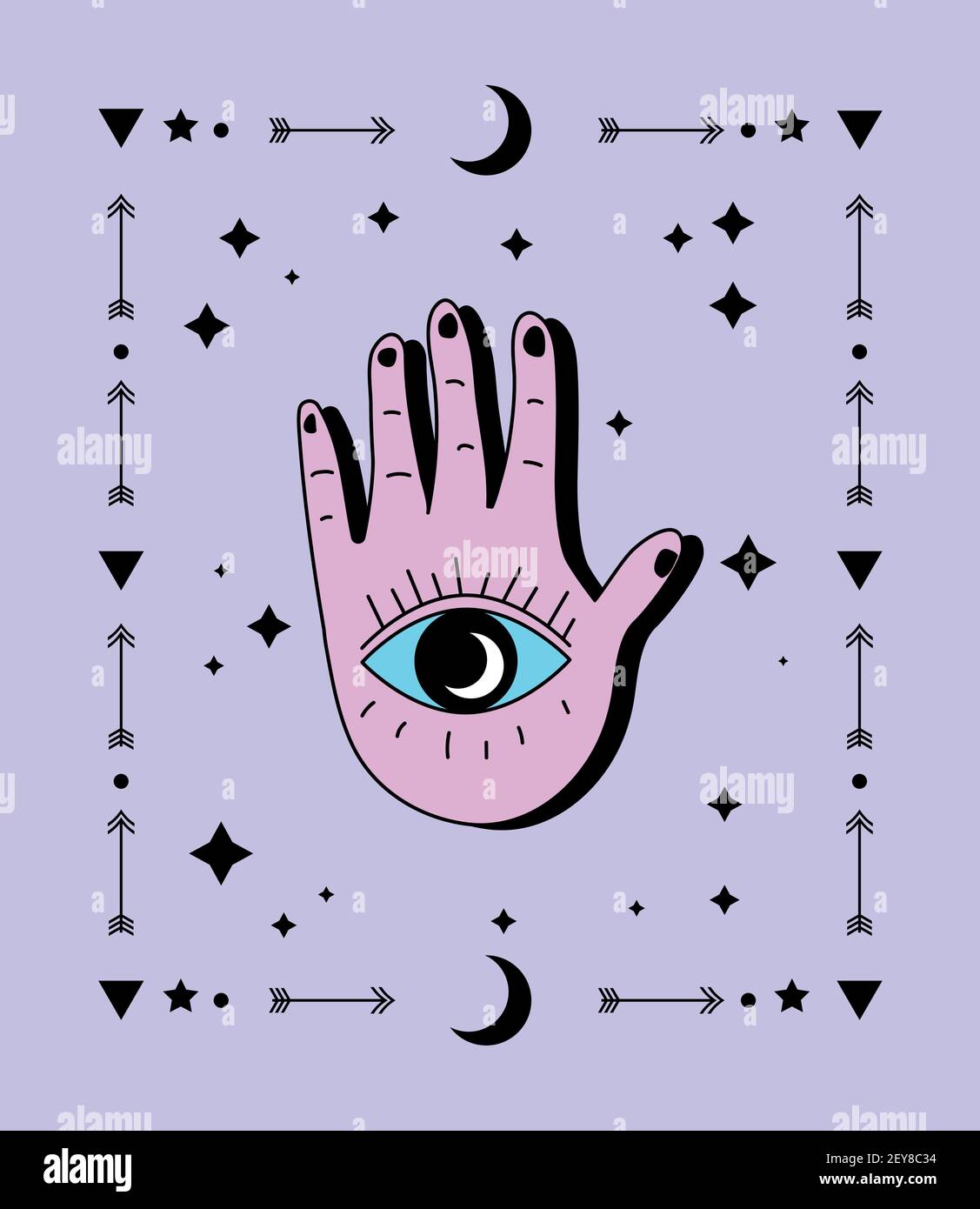 eye in hand Stock Vector Image & Art - Alamy