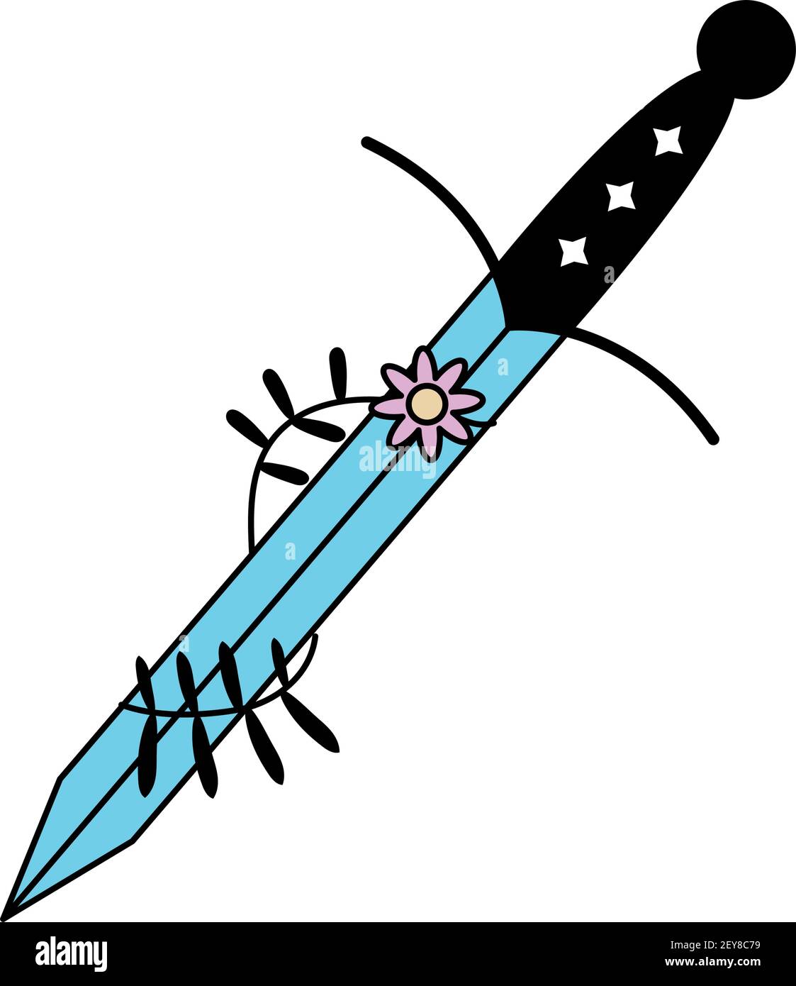 sword and flower Stock Vector Image & Art - Alamy