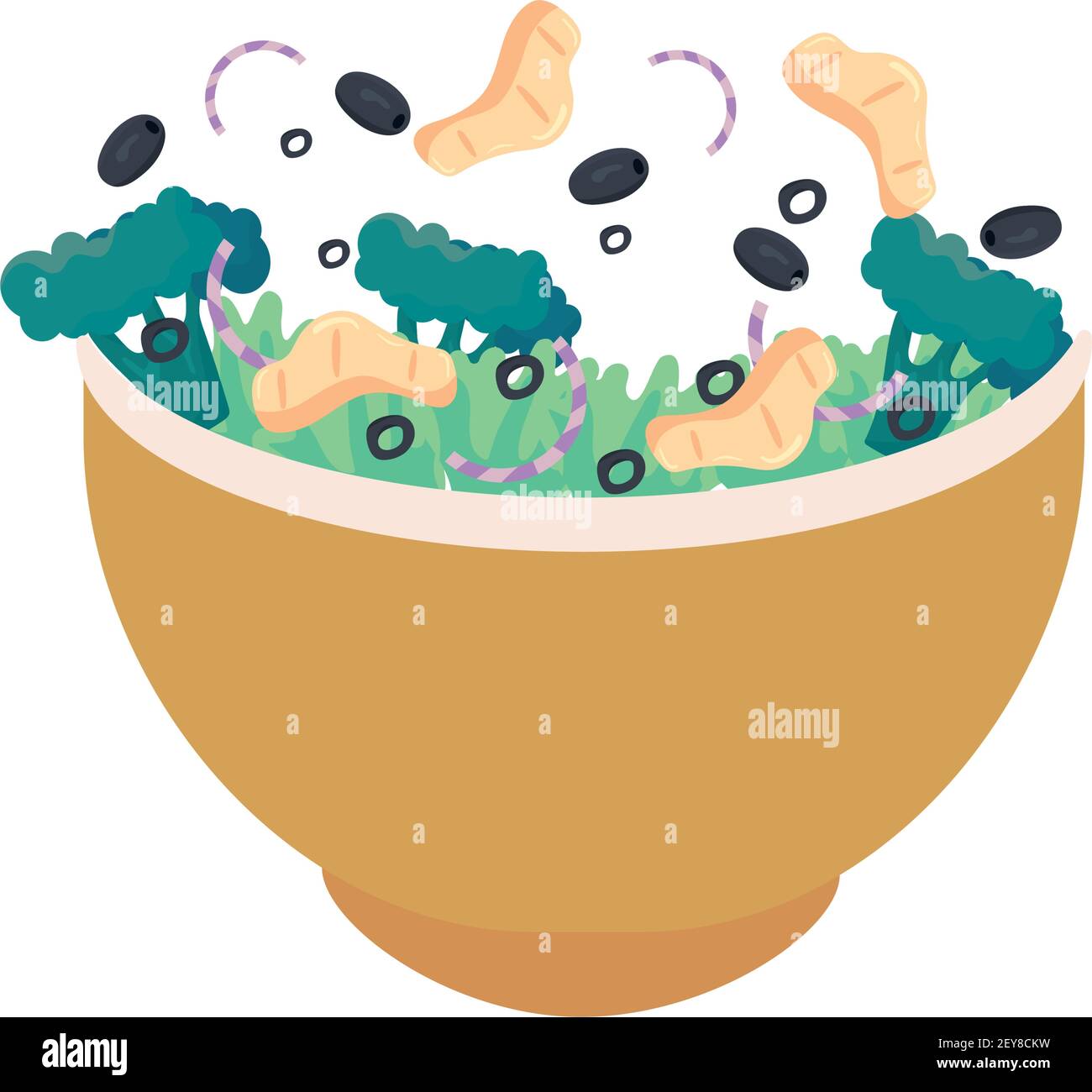 healthy bowl yellow Stock Vector Image & Art - Alamy
