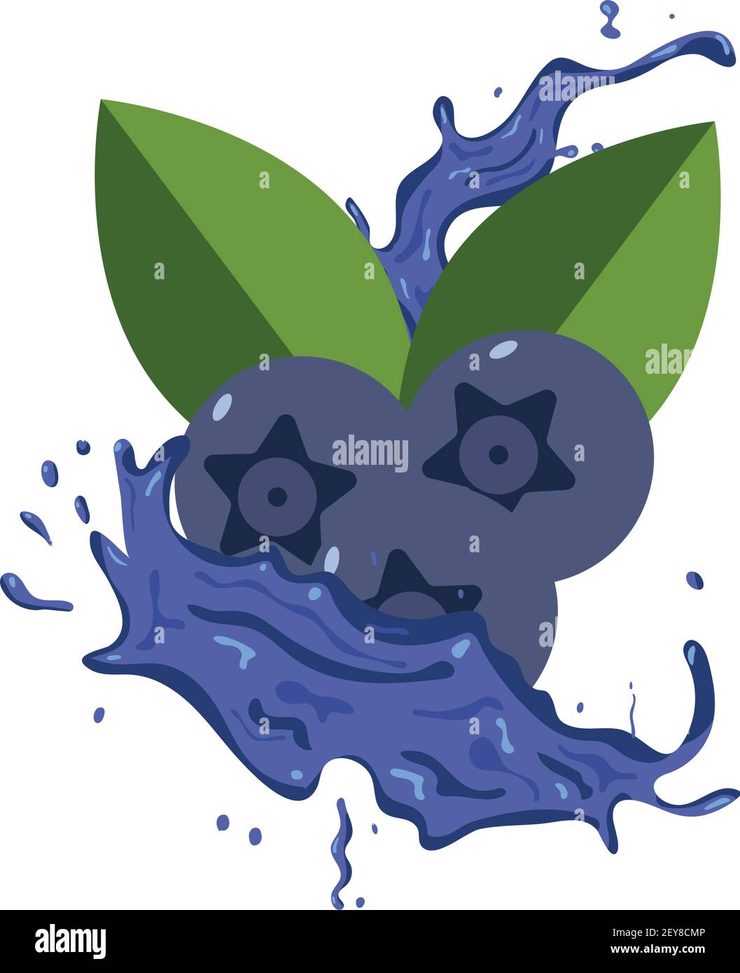 blueberries fruit splash Stock Vector Image & Art - Alamy