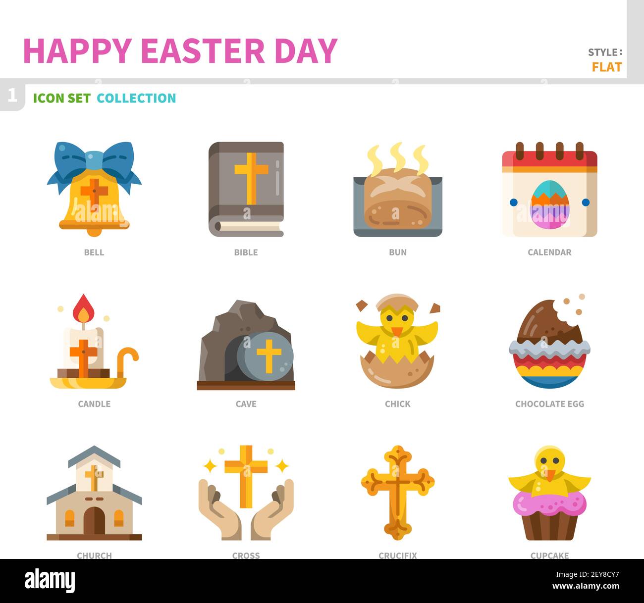 Easter bell Stock Vector Images - Alamy