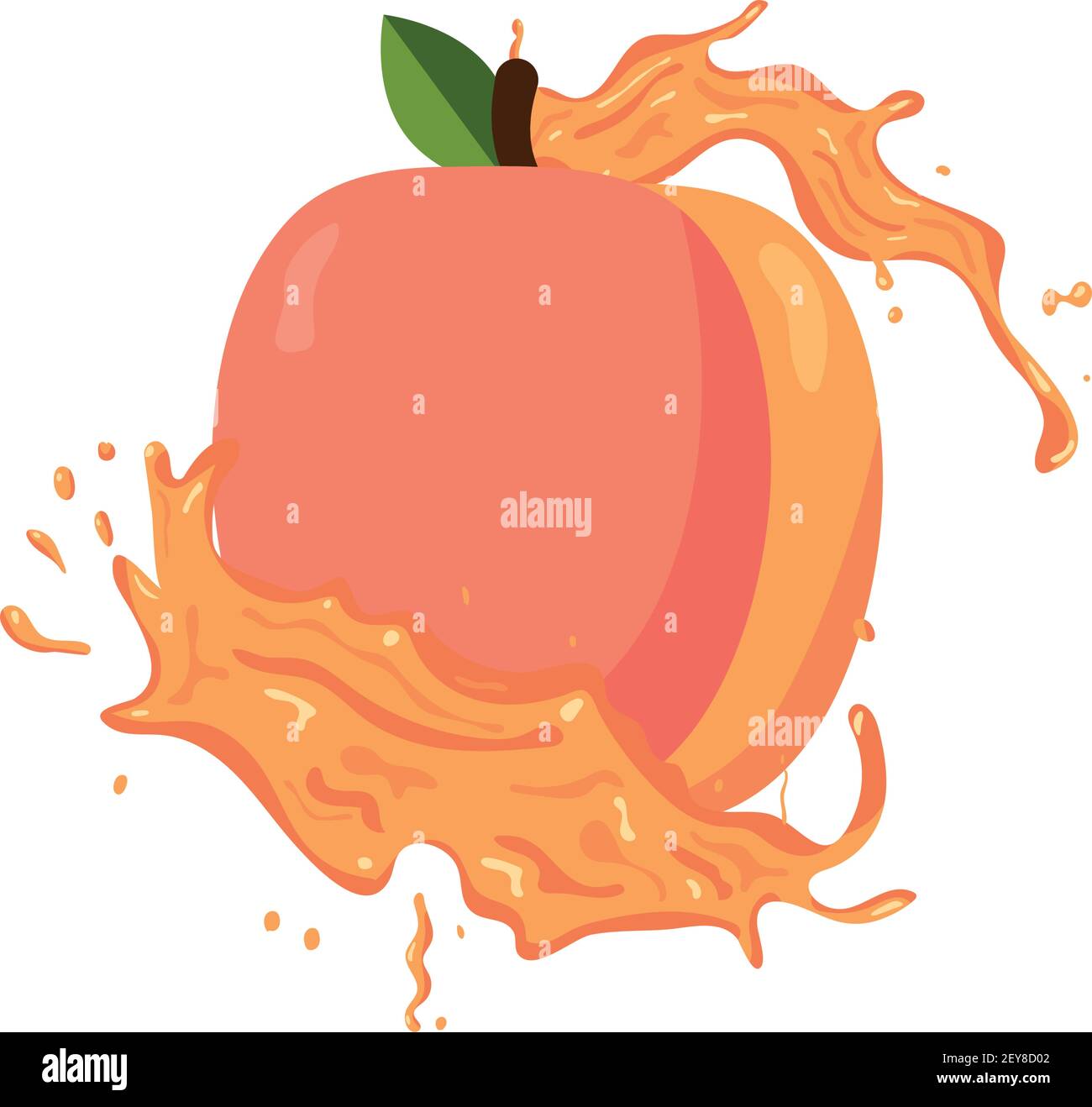 peach fruit splash Stock Vector Image & Art - Alamy