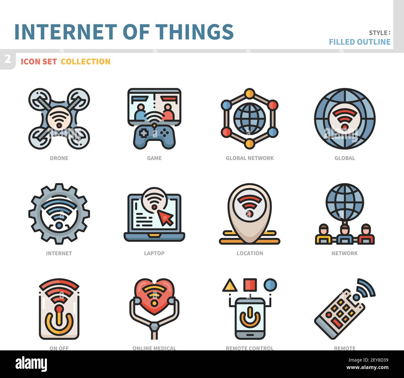 internet of things icon set,filled outline style,vector and ... internet of things icon set,filled outline style,vector and ...