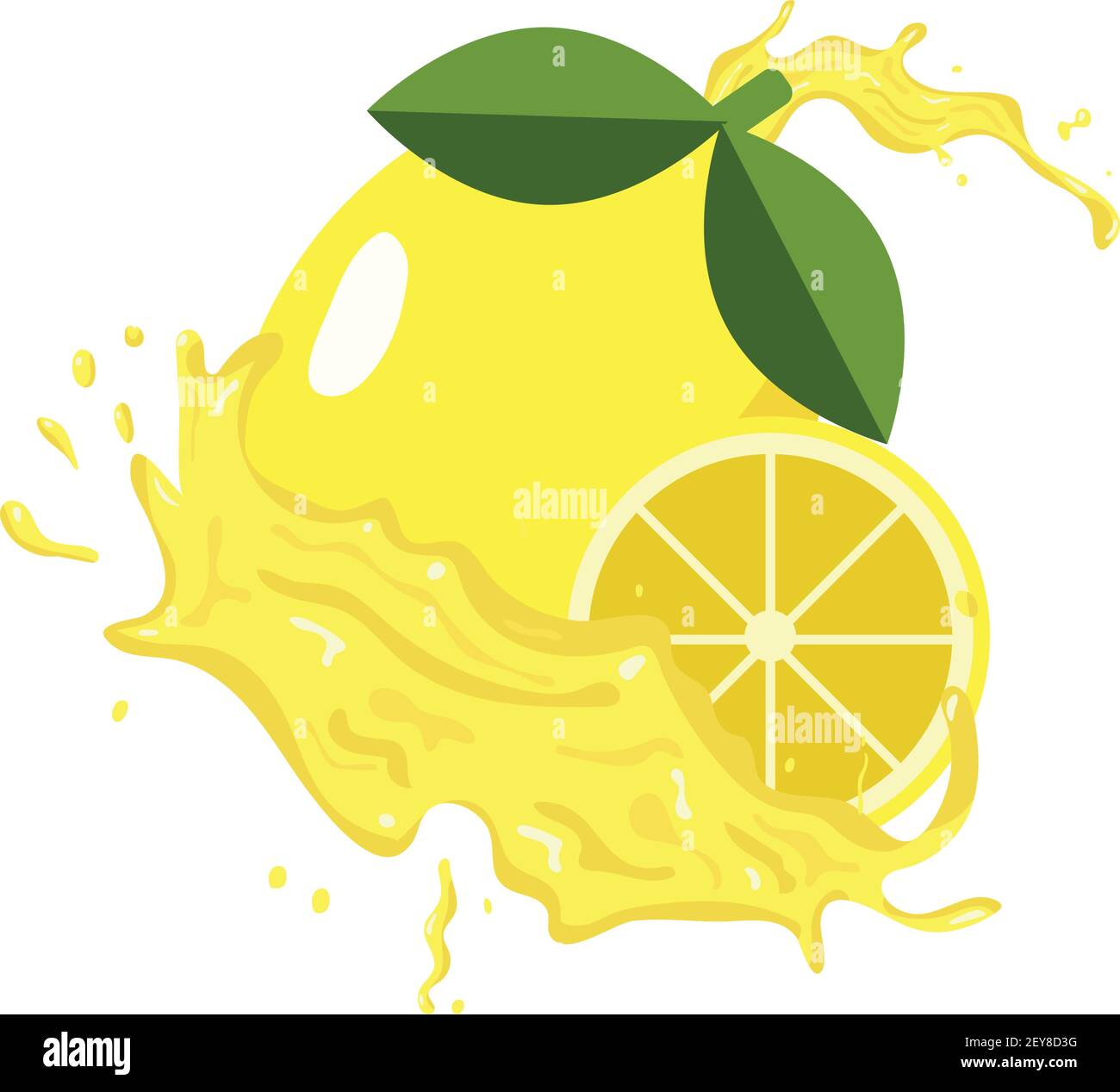 lemon fruit splash Stock Vector Image & Art - Alamy