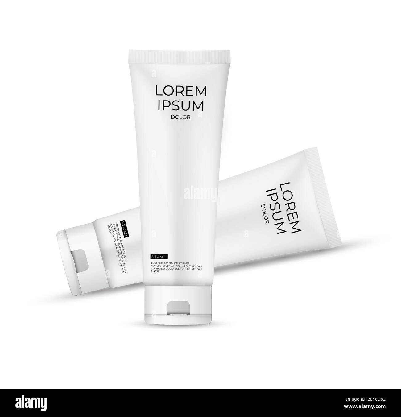 3D Realistic Cream Tube for Fashion Cosmetics Product on white ...