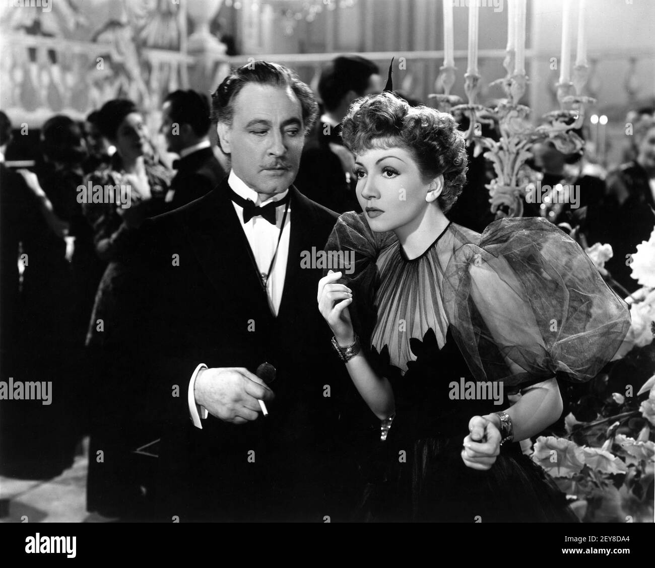 JOHN BARRYMORE and CLAUDETTE COLBERT in MIDNIGHT 1939 director MITCHELL ...
